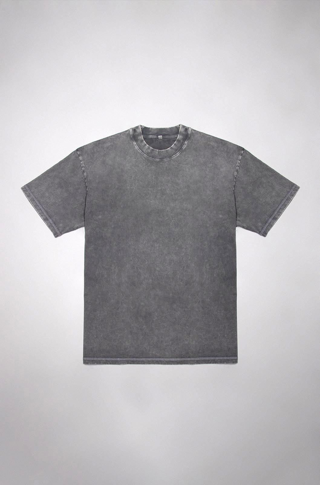 Playera Oversize Gris Moon Deslavado Gramaje 260