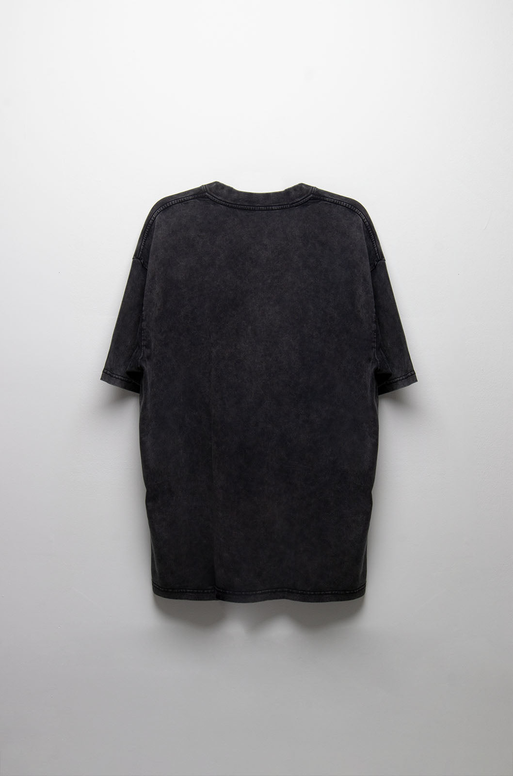 Playera Oversize Negro Deslavado Gramaje 260